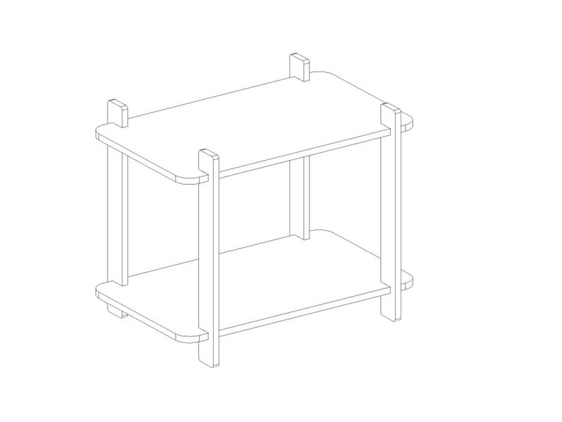 CNC Side Table. SVG and DXF Format. Digital Plans Download. Laser ...
