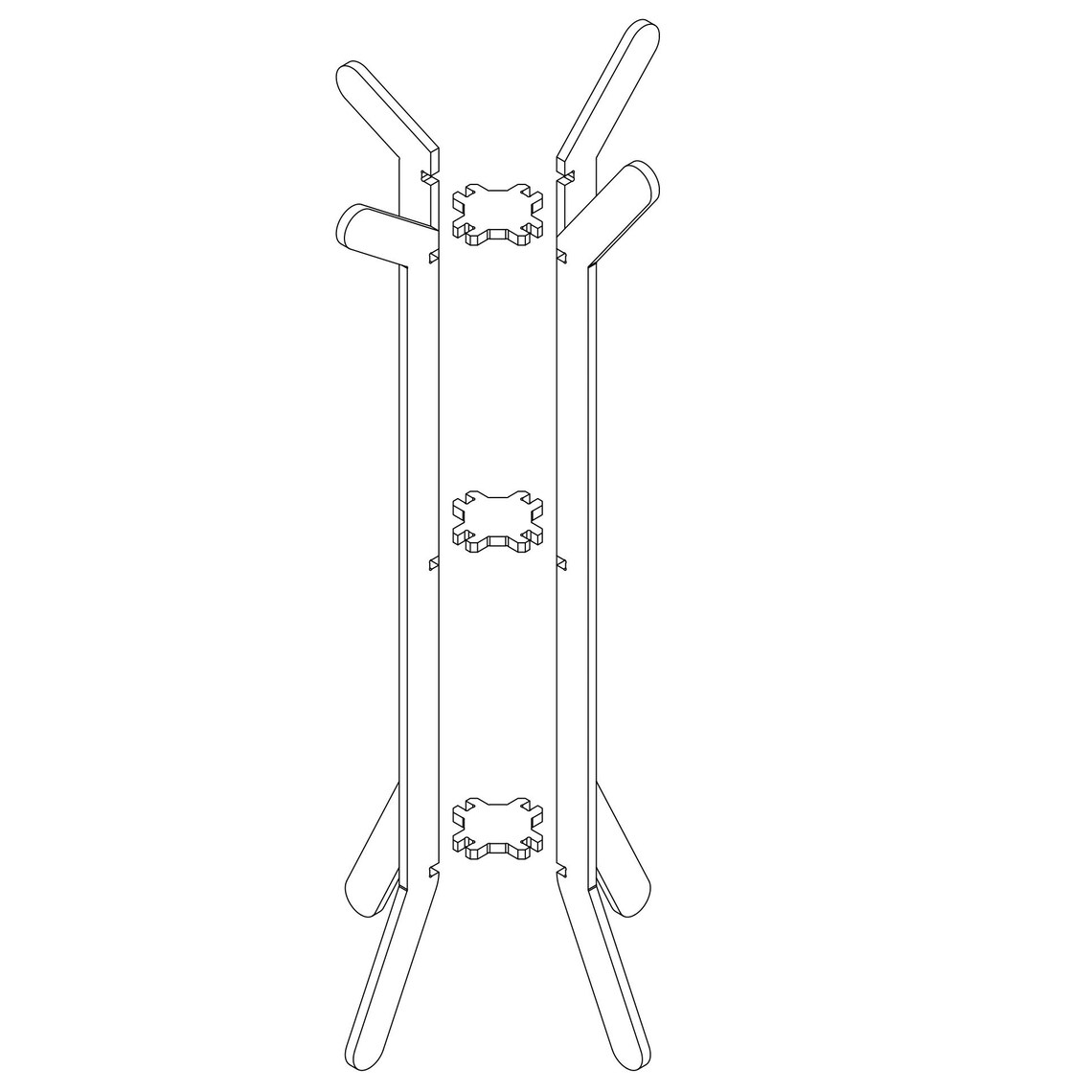 CNC Coat Rack Furniture. DXF Format. Digital Plans Download. CNC Laser ...
