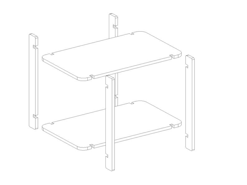 CNC Side Table. SVG and DXF Format. Digital Plans Download. Laser ...