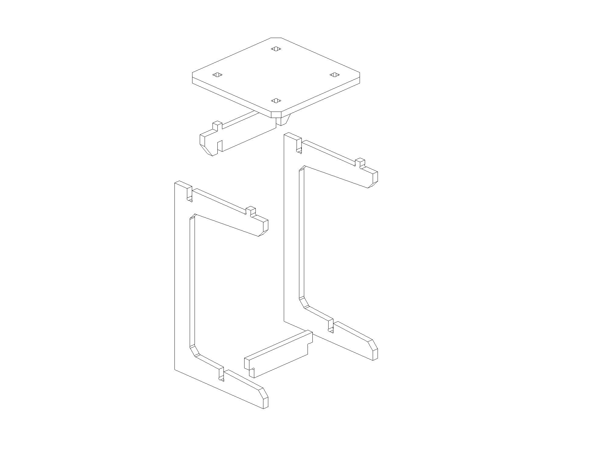 CNC Side Table. SVG and DXF Format. Digital Plans Download. Laser ...
