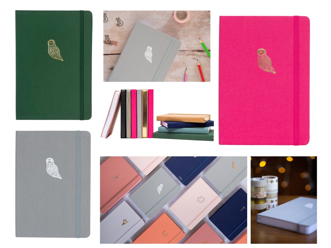 Owl Notebook, Ultra-thick 160gsm Paper, Hand-stamped to Order, Your ...