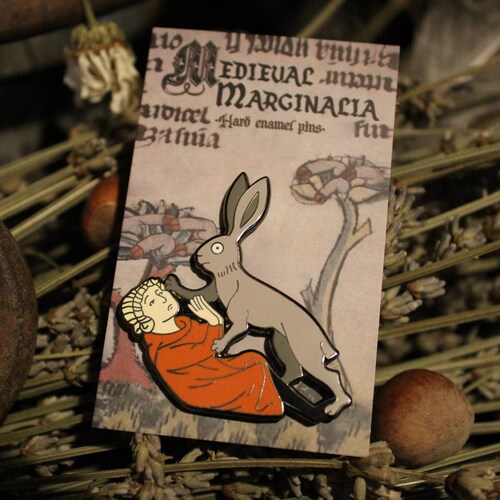 Medieval Marginalia Hard Enamel Pins - Etsy