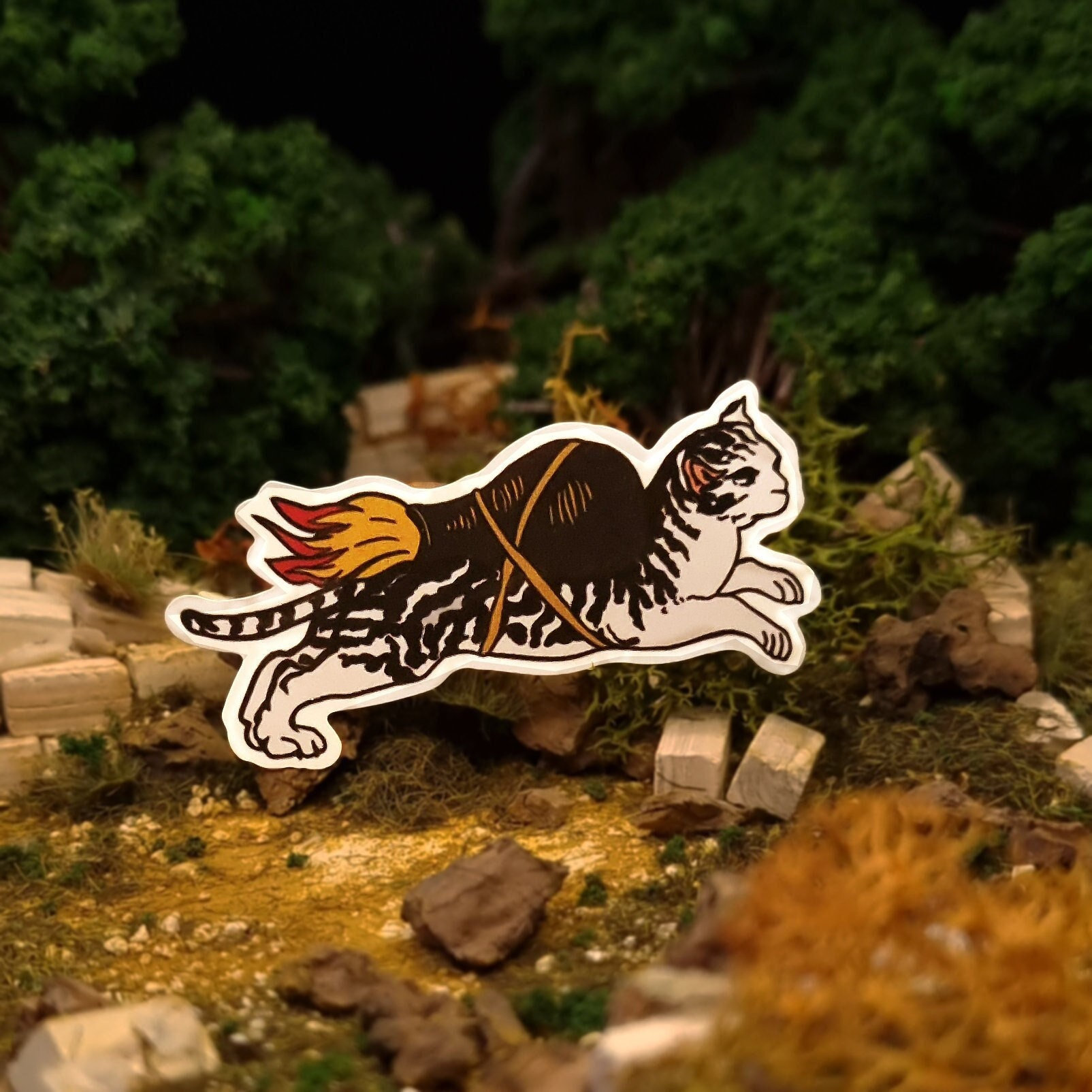 Medieval Marginalia Rocket Cat Stickers - Etsy