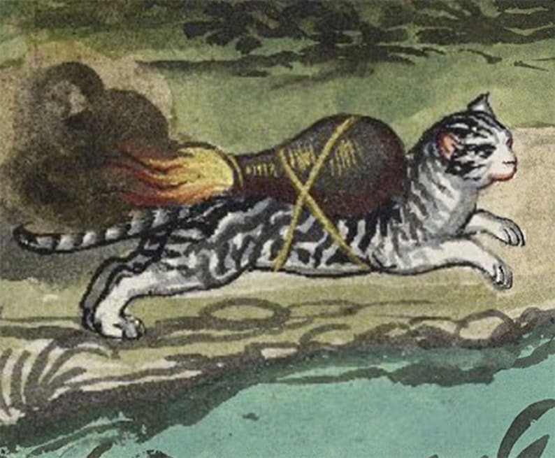 Medieval Marginalia Rocket Cat Stickers - Etsy