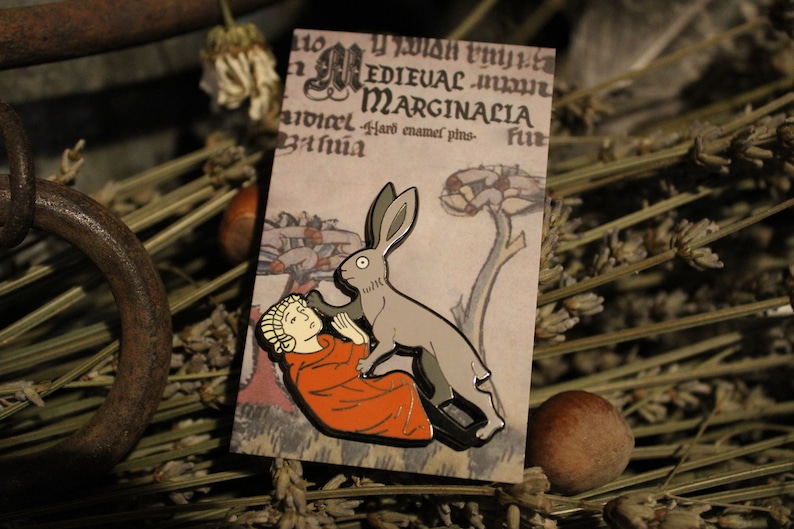 Medieval Marginalia Hard Enamel Pins - Etsy