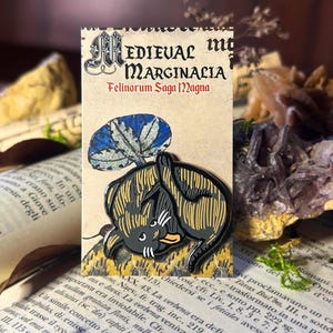 Medieval Marginalia Hard Enamel Pins - Etsy