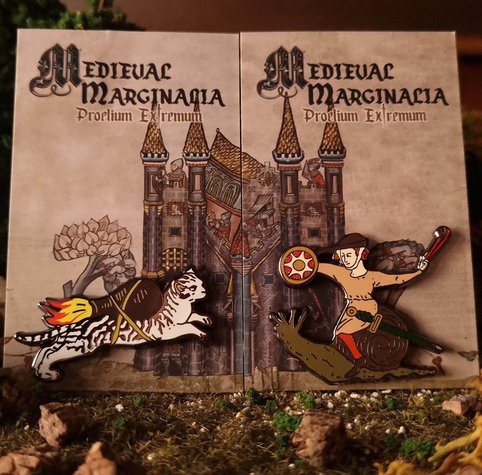 Rocket Cat Vs Knight Riding Slug Medieval Marginalia Hard - Etsy