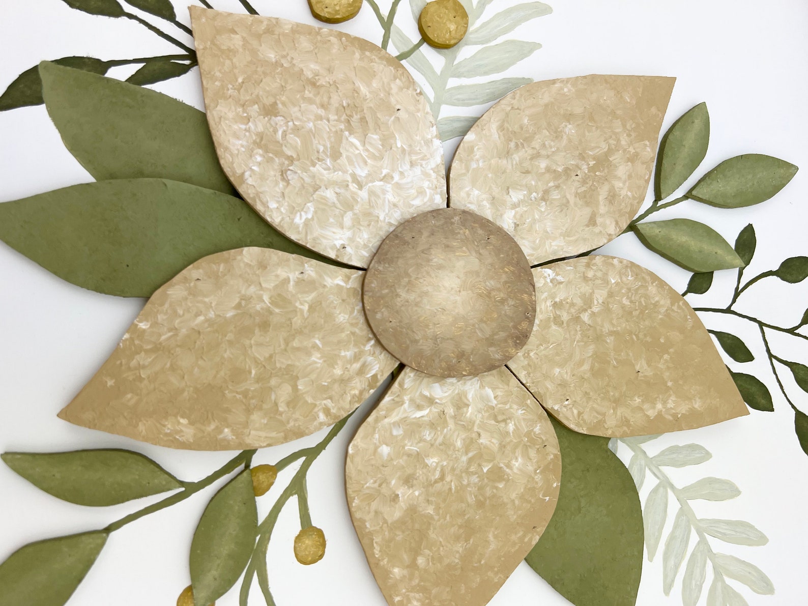 3D Wood Flower Wall Decor Modern Flower Wall Art Earth - Etsy