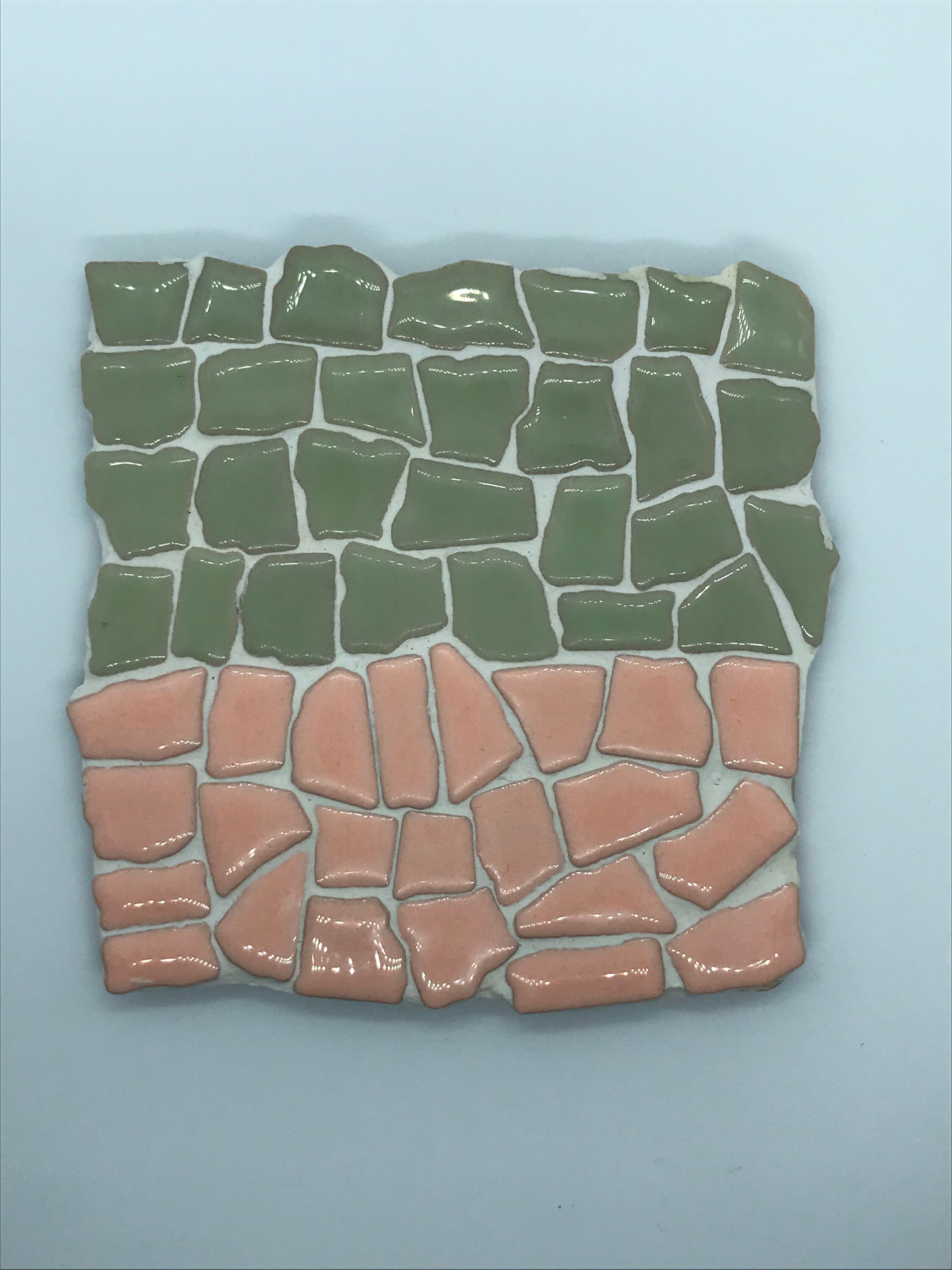 Rustic Handmade Two Tone Mosaic Coaster - Etsy