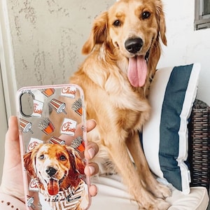Custom Dog Phone Case, Custom Pet Illustrated Phone Case, Dog iPhone ...