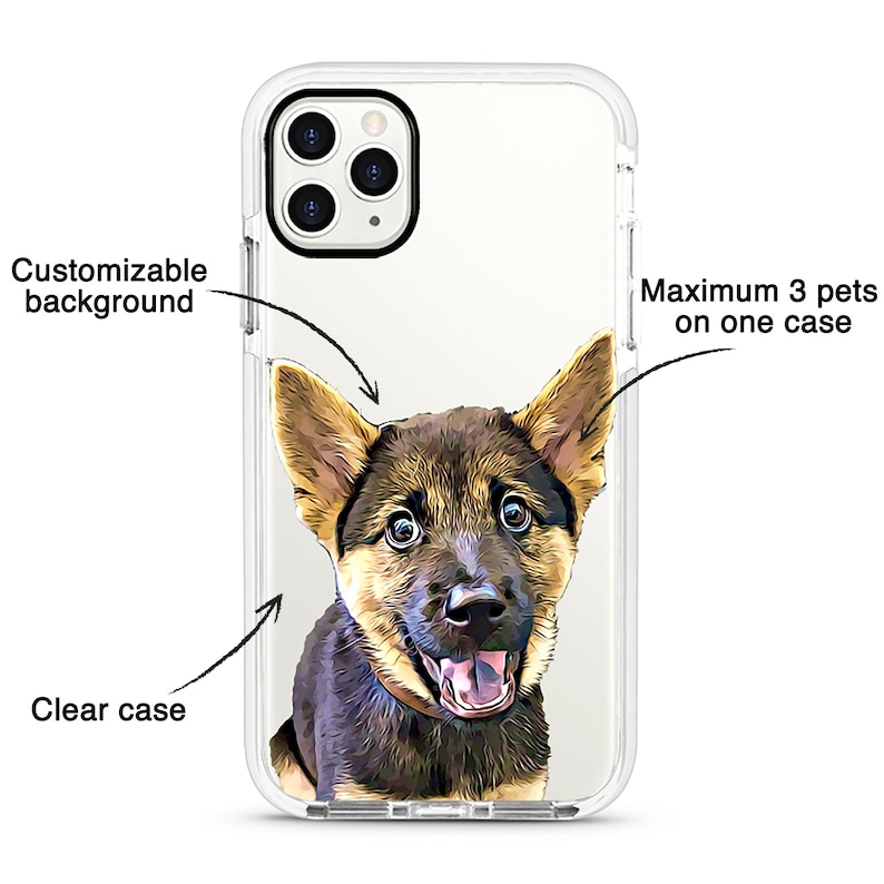 Custom Dog Phone Case Custom Pet Illustrated Phone Case Dog - Etsy