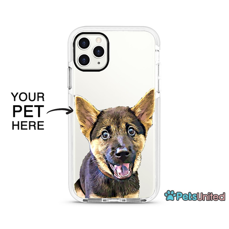 Custom Dog Phone Case Custom Pet Illustrated Phone Case Dog - Etsy