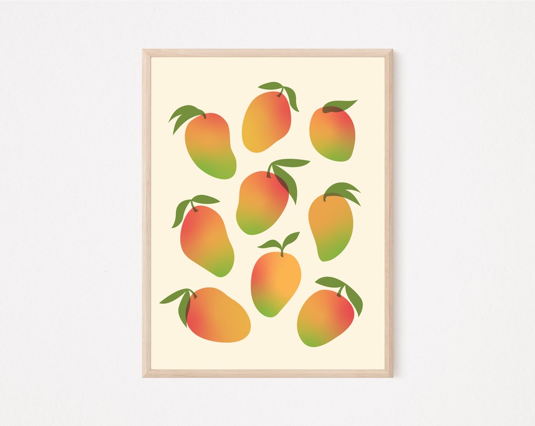 Mango Wall Art Print downloadable Poster Art for Kitchen - Etsy