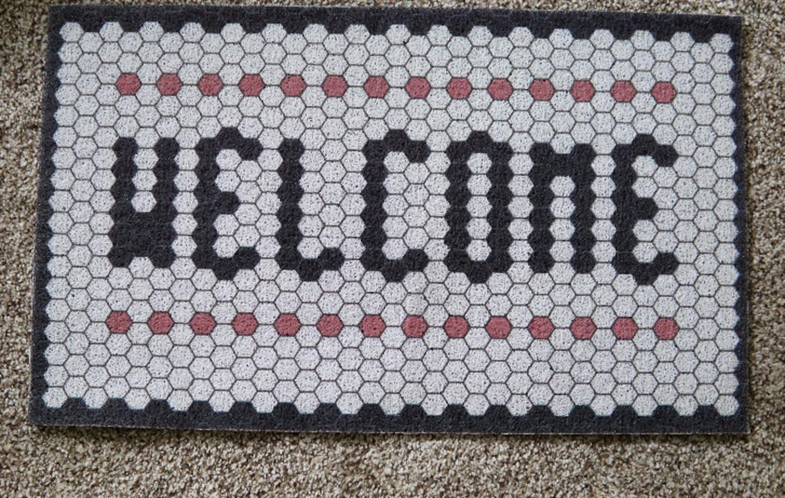 Tile Shape Door Mat | Home Décor| Entry Way Rug - Etsy
