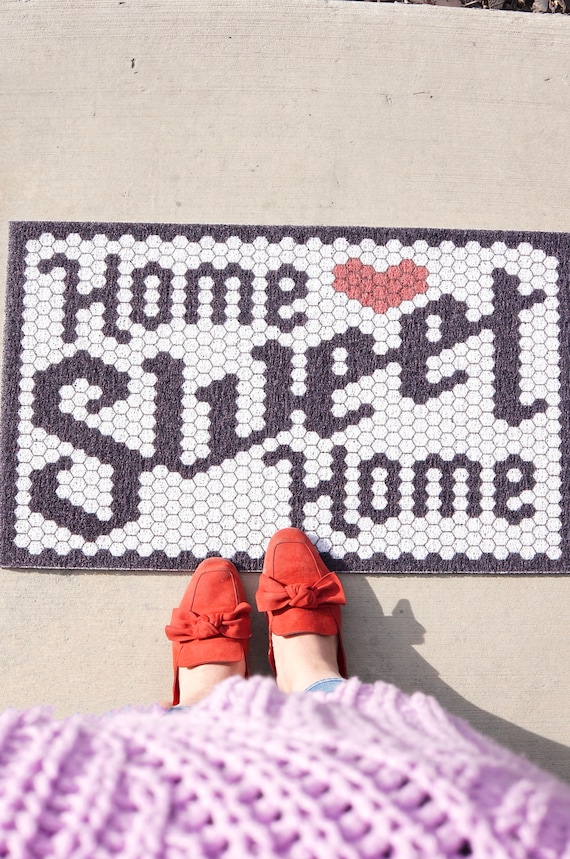 Tile Shape Door Mat Home Décor Entry Way Rug - Etsy