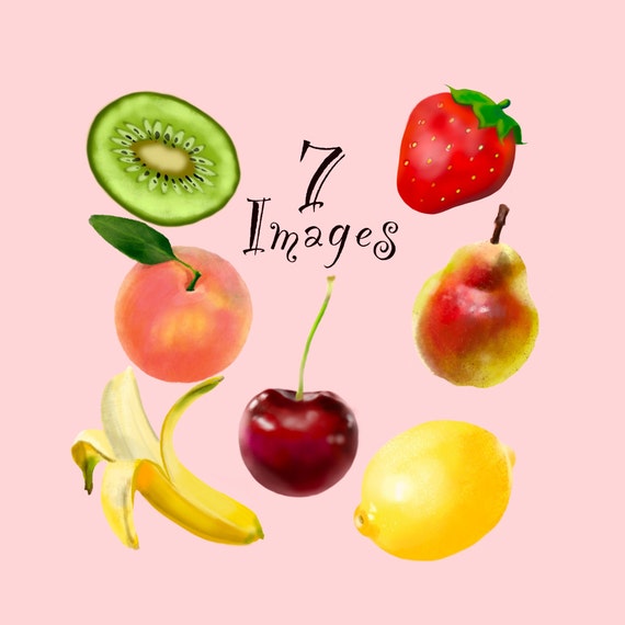 Fruits Clipart Digital Clip Art Game Art Fruits Graphics - Etsy Hong Kong