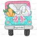Digital PNG and JPEG File - Easter Bunny Truck - Sublimation Design ...