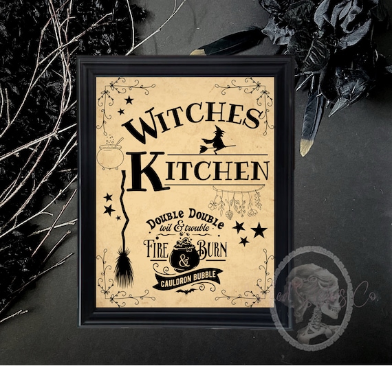 Witches Kitchen Printable Sign Halloween Printable Home - Etsy