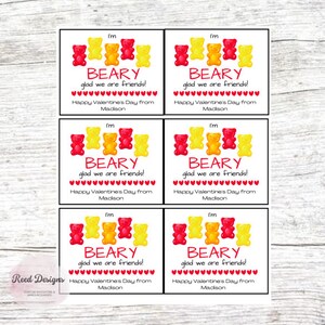 Gummy Bear Valentines Day Card Kids Bear Valentines Day - Etsy