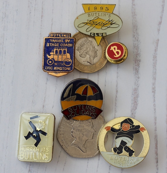 Six Butlin's Enamel Badges, various years and occasio… - Gem
