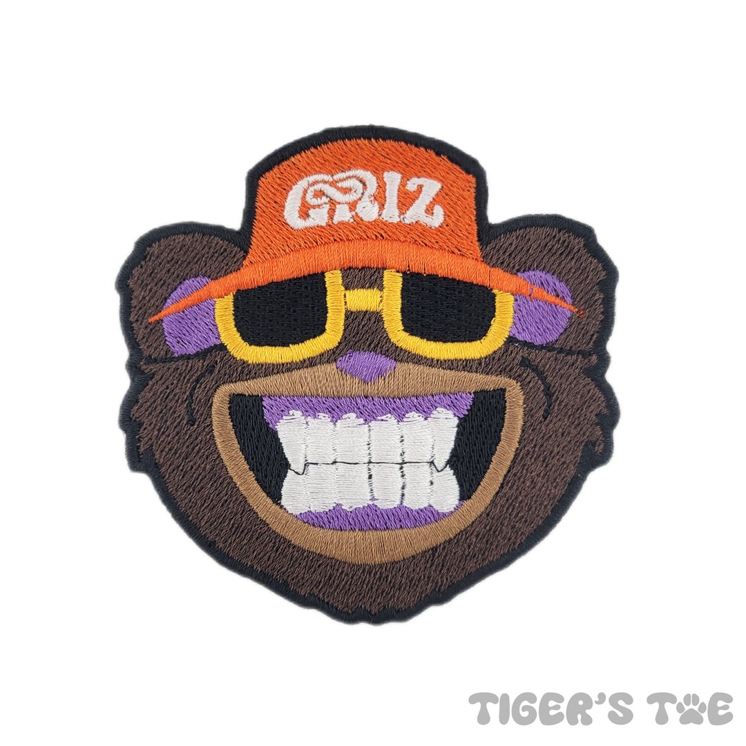 Griz "mr. B" Embroidered Patch | Iron-on / Sew-on / Velcro Stash Patch ...