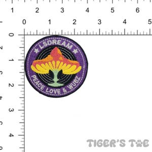 LSD Inspired Superfan Embroidered Badge - Glow in the Dark | Iron-on ...