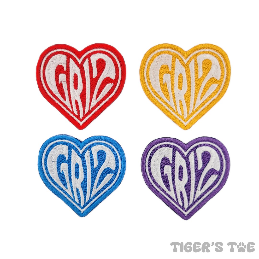 Griz Heart Logo Embroidered Patch | Iron-on - Etsy