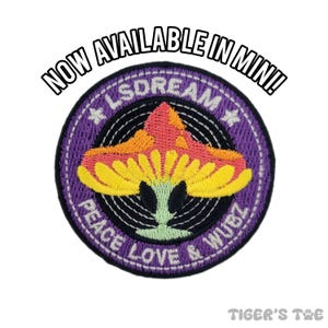 LSD Inspired Superfan Embroidered Badge - Glow in the Dark | Iron-on ...