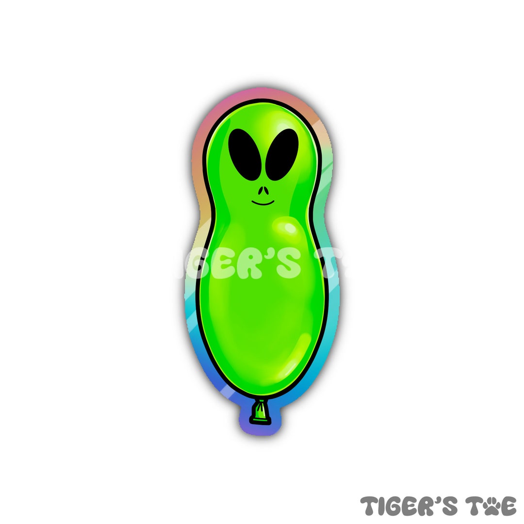Holographic Kevin Alien Balloon Sticker - Etsy