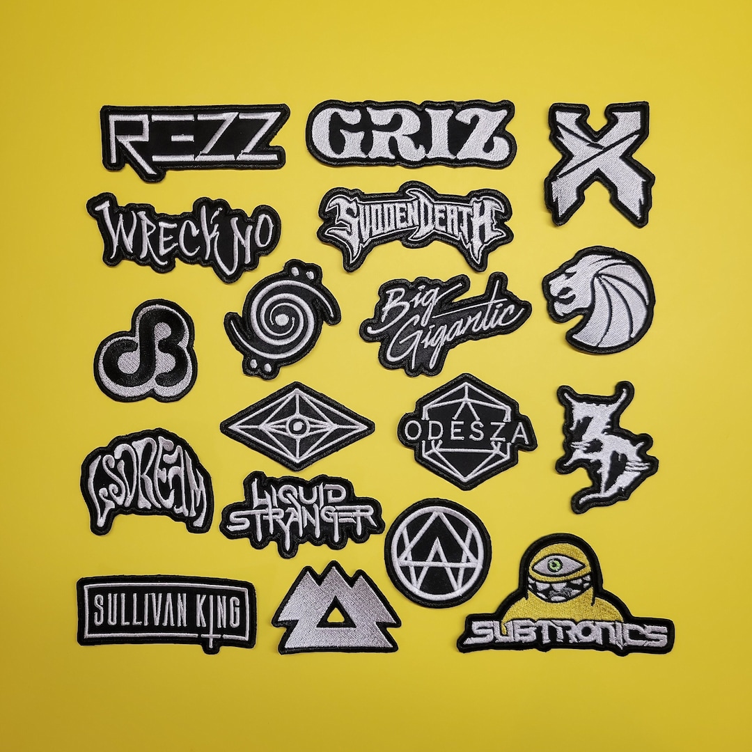 EDM Artist/dj Logo Embroidered Patches for Bucket Hats, Jeans, Jackets, Backpacks, and More ...