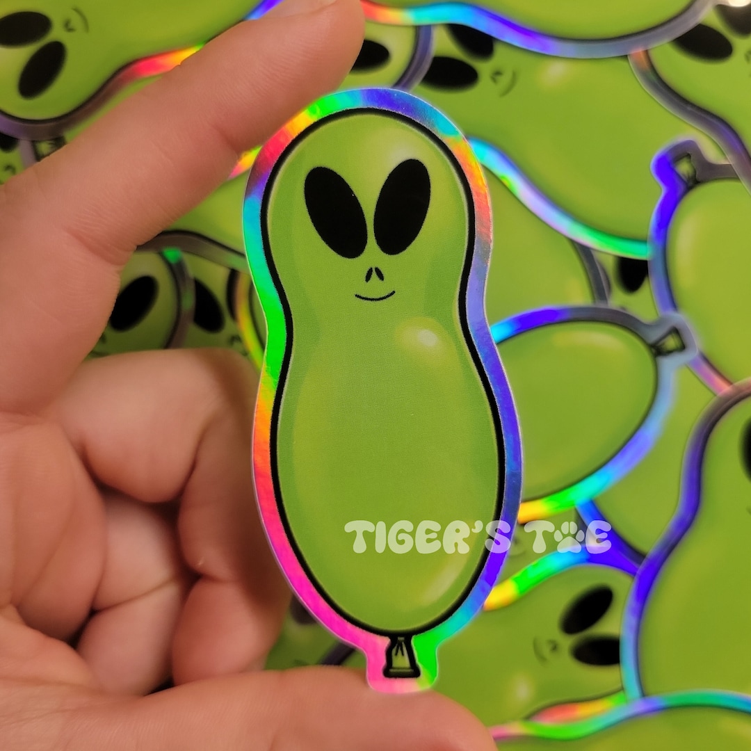 Holographic Kevin Alien Balloon Sticker - Etsy