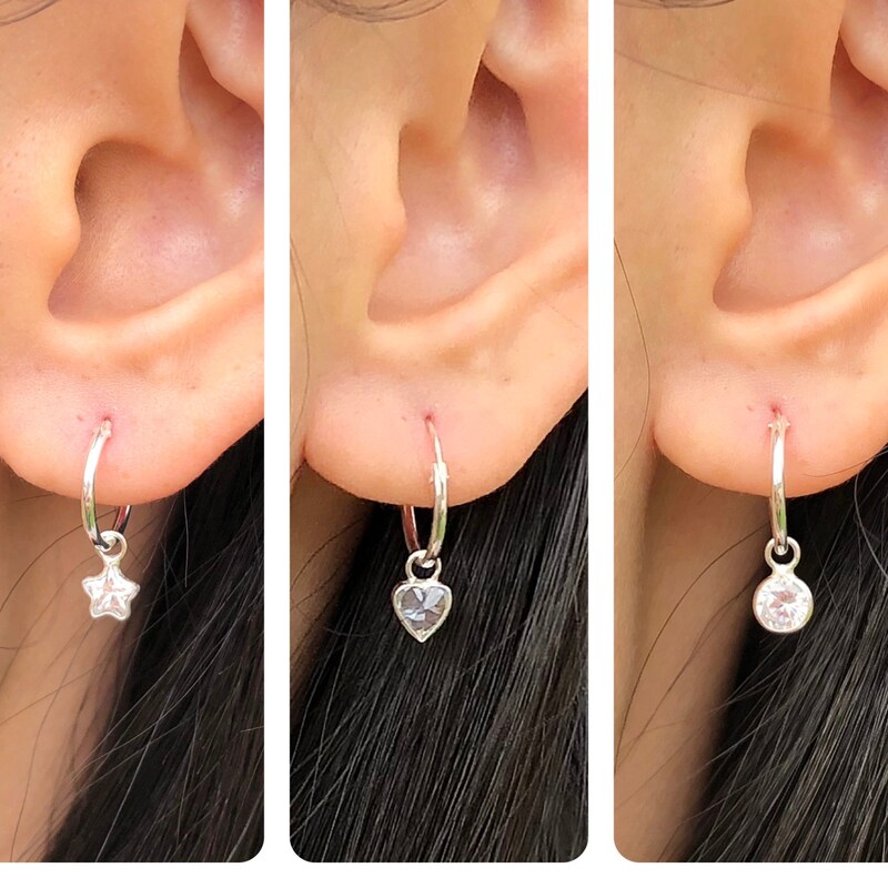 Sterling Silver Charms for Earrings - Etsy