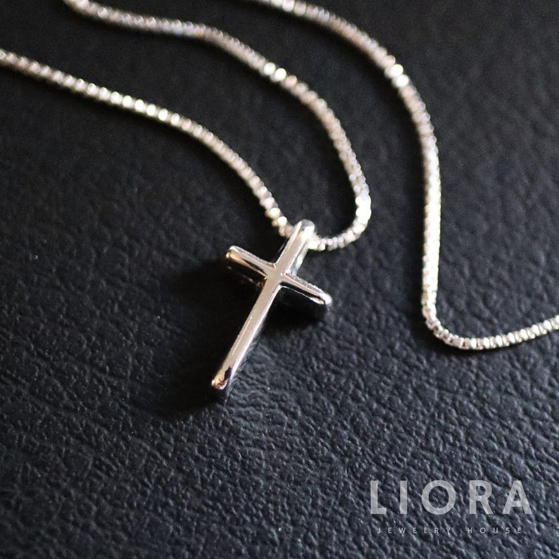 925 Sterling Silver Thick Cross Pendant Necklace, Cross Necklace, Thick ...