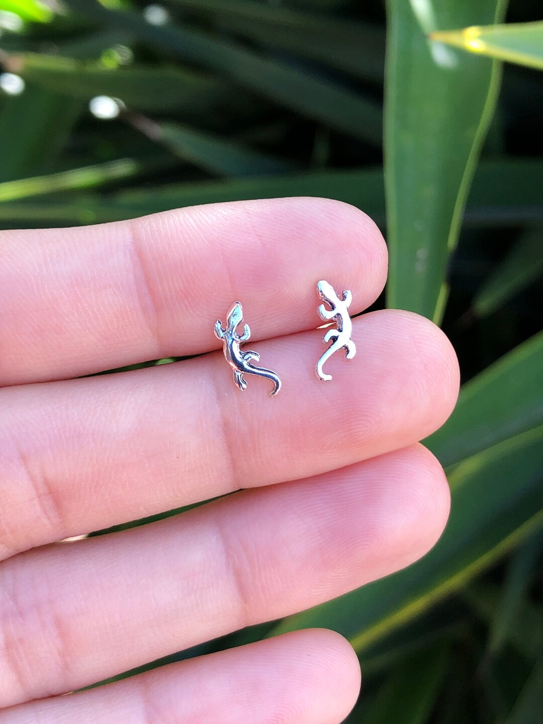 925 Sterling Silver Gecko Stud Earrings Gecko Earrings - Etsy New Zealand