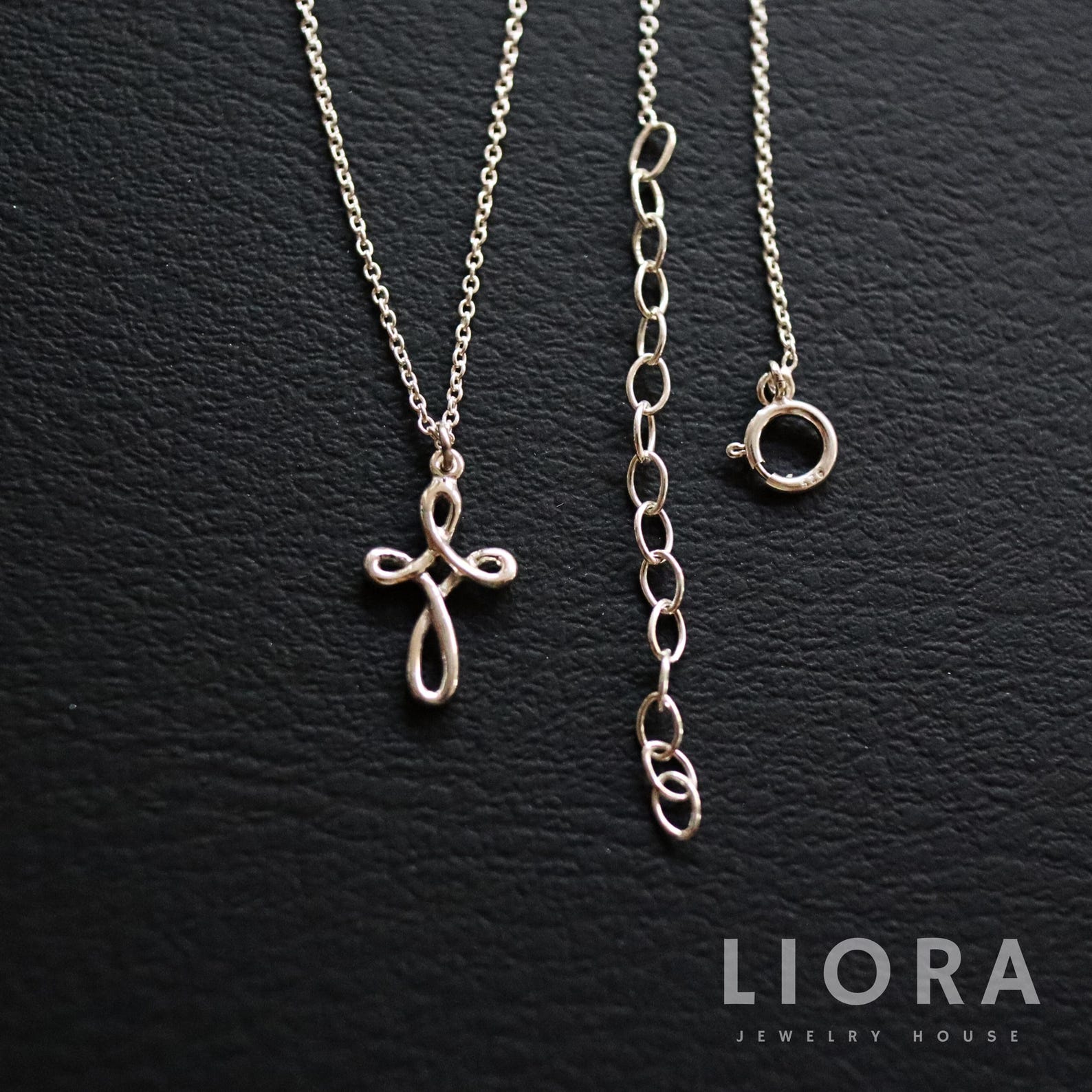 925 Sterling Silver Infinity Loop Cross Pendant Necklace, Cross Pendant ...