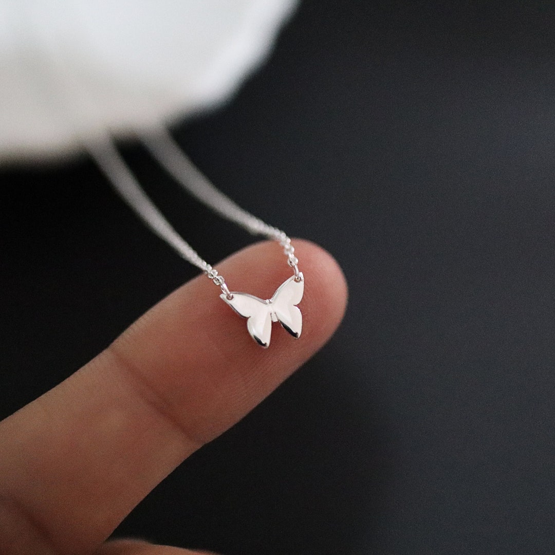 925 Sterling Silver Butterfly Necklace, Butterfly Necklace, Butterfly ...