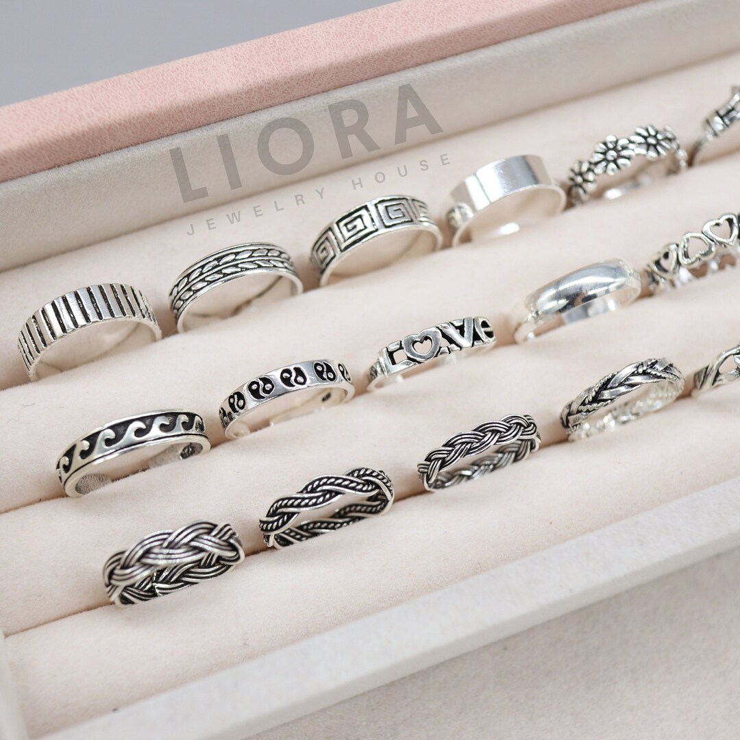 925 Sterling Silver Toe Ring, Midi Ring, Knuckle Ring, Flower Toe Ring ...