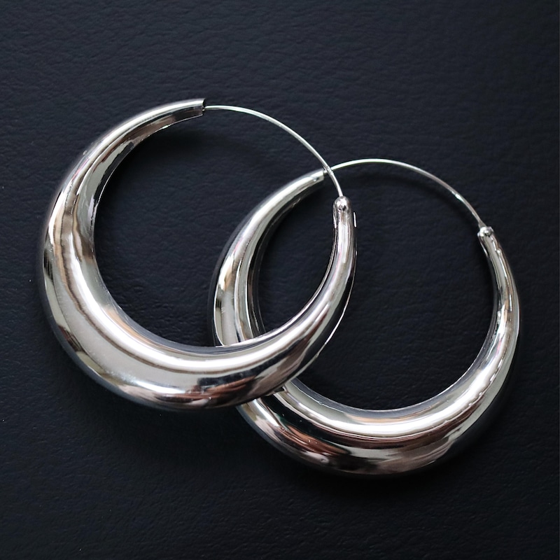 Moon Hoop Earring - Etsy