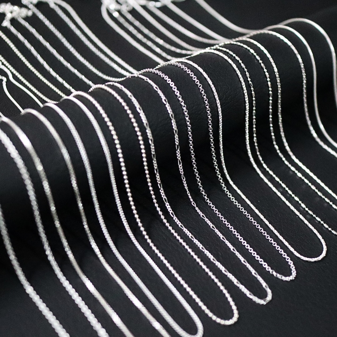 925 Sterling Silver Chain, Skinny Chain, Layering Necklace, Unisex ...