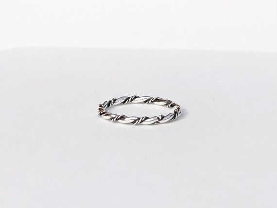 925 Sterling Silver Twisted Ring Twisted Rope Ring Double | Etsy