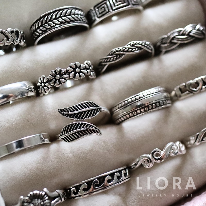 Silver Wave Midi Ring - Etsy