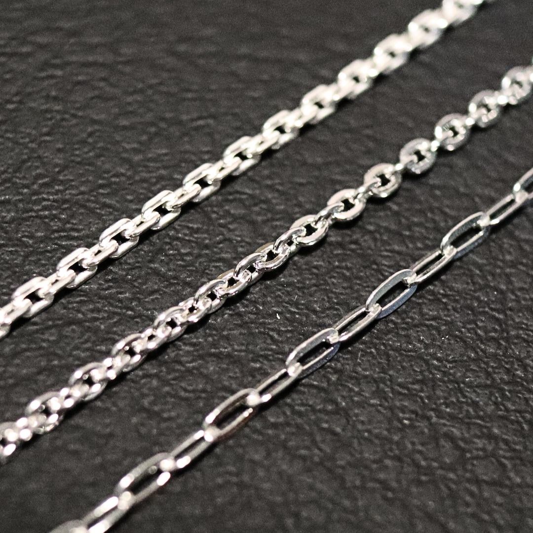 925 Sterling Silver 2mm Thick Cable Chain, Silver Solid Cable Chain ...