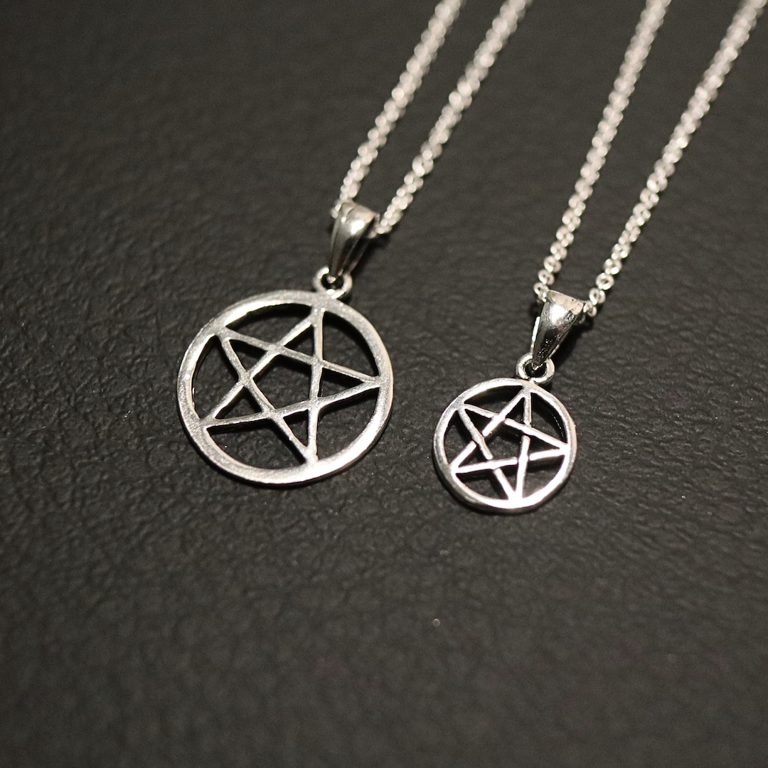 926 Sterling Silver Pentagram Pendant, Pentacle Pendant, Silver Star ...