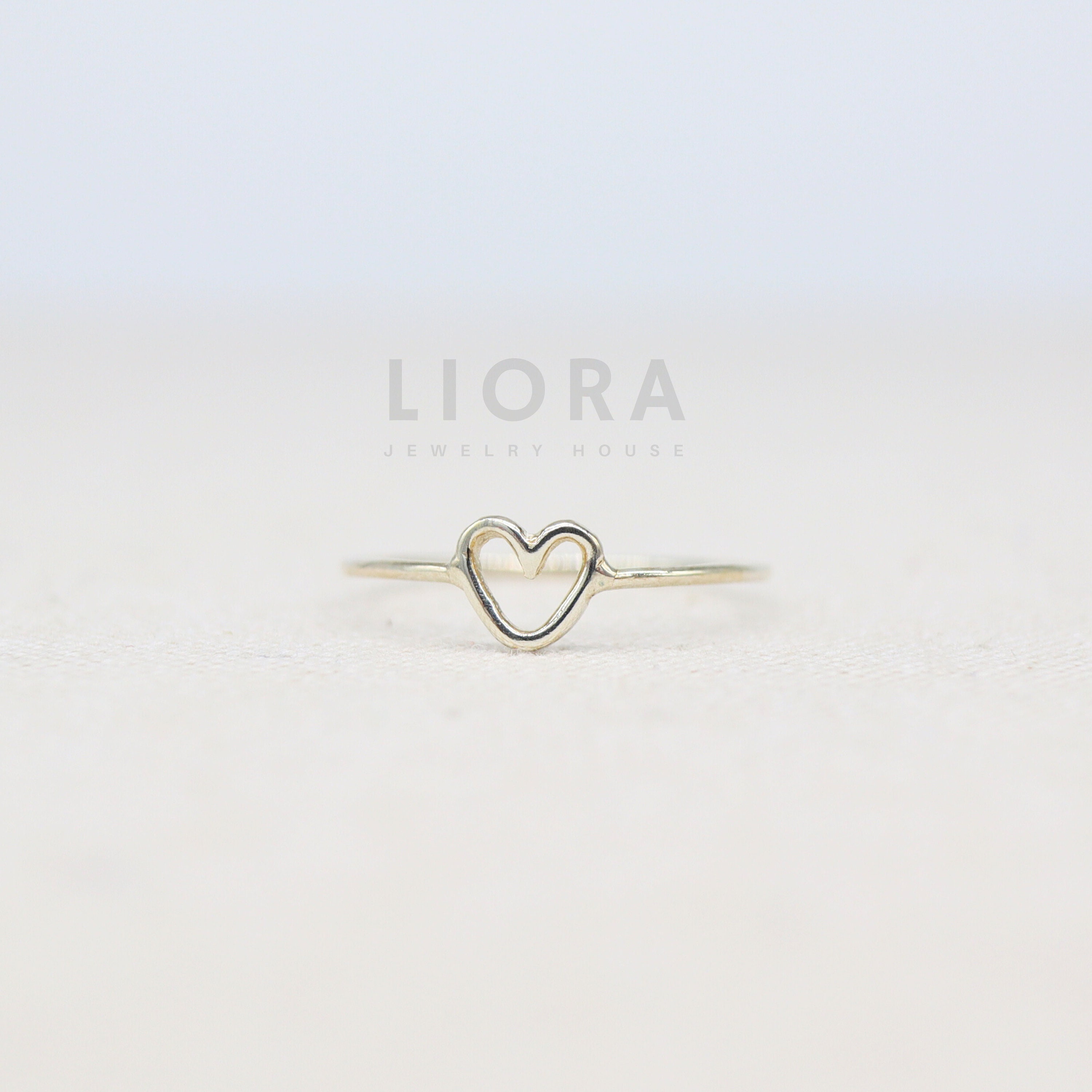 925 Sterling Silver Heart Ring, Small Heart Ring, Wire Heart Ring, Hand ...