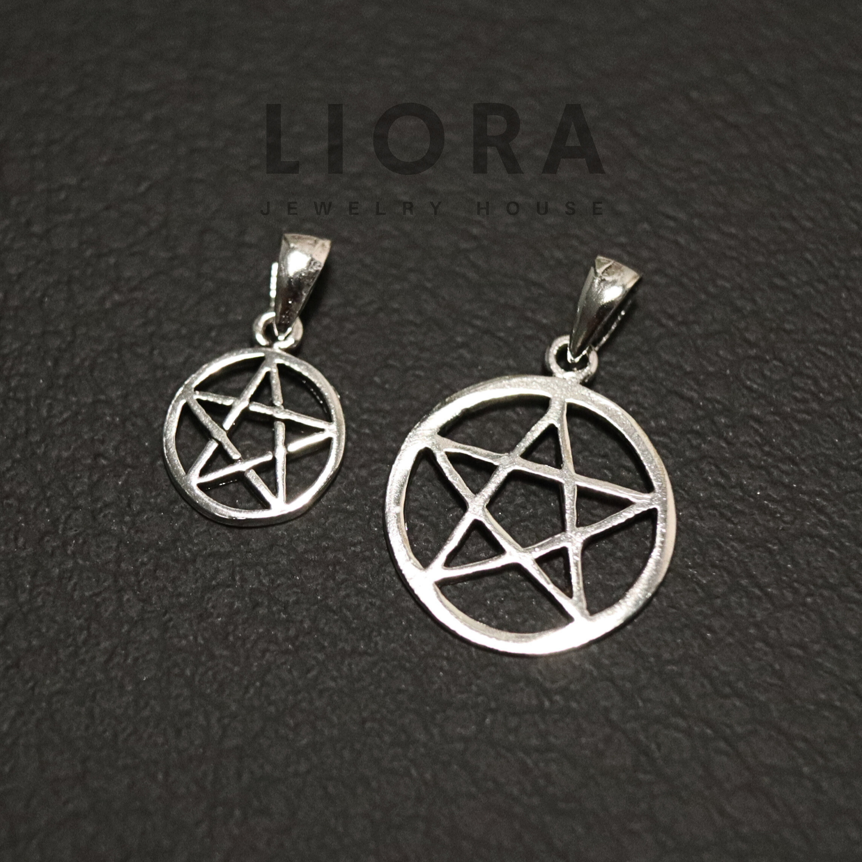 926 Sterling Silver Pentagram Pendant, Pentacle Pendant, Silver Star ...