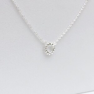 925 Sterling Silver Sun Necklace, Open Sun Necklace, Sun Pendant Chain ...