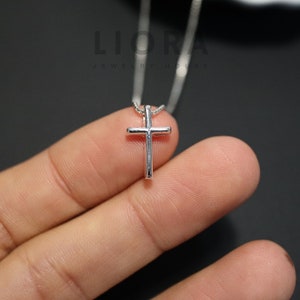 925 Sterling Silver Thick Cross Pendant Necklace, Cross Necklace, Thick ...