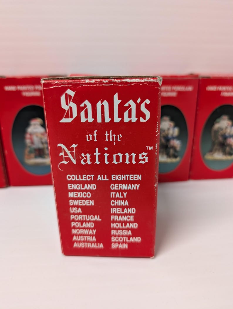 Vintage 1991 Santa's of the Nations Porcelain Figurines - Set of 7 - Etsy