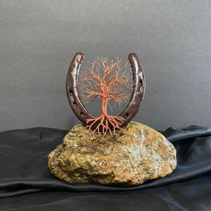 Horseshoe Copper Tree Sculpture - Etsy