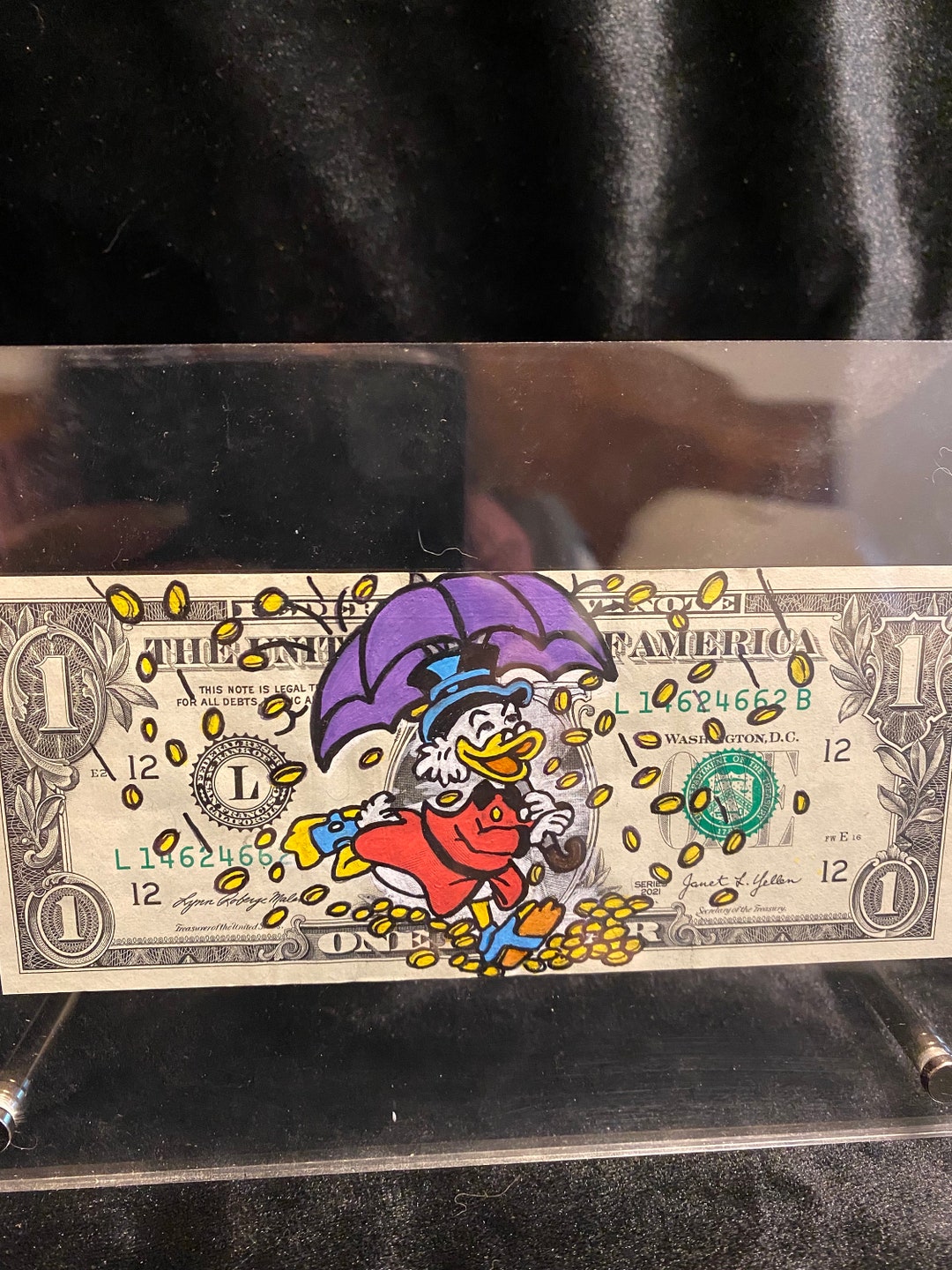 Scrooge Mcduck Dollar Bill Art - Etsy